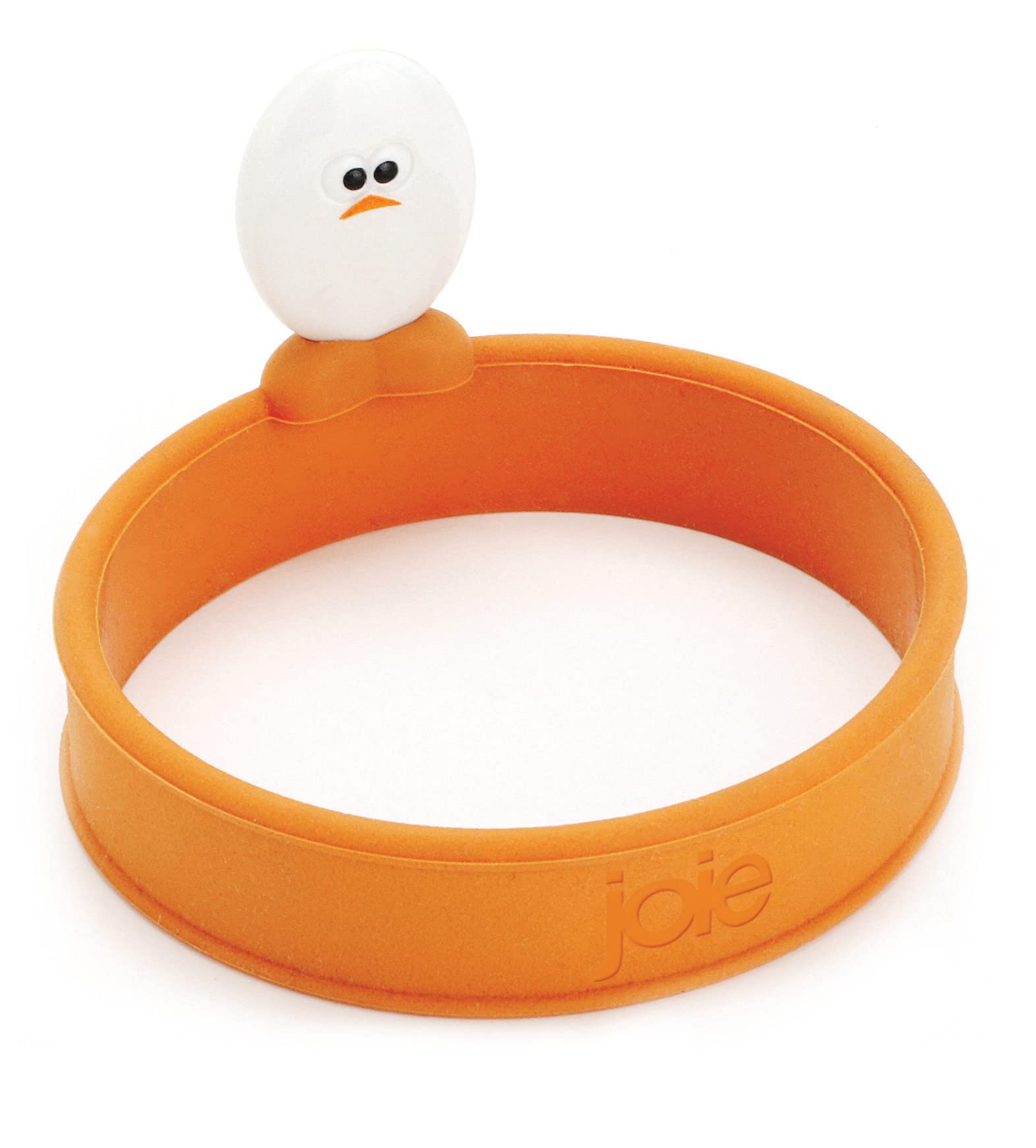 MSC International FBA_50600 50666 Joie Eggy 3.5" Non-Stick Silicone Compact Egg Ring with Folding Handle, Orange