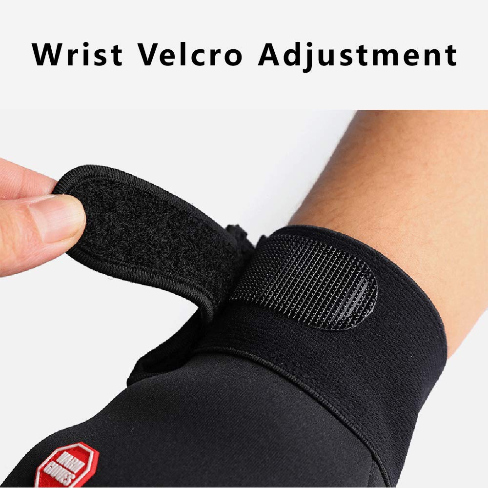 KYNCILOR Winter Full Finger Non-Slip Silicone Warm Cycling Gloves, Touch Screen, Splash-Proof for Cycling, Hiking, Climbing, Running, Camping Outdoor Projects(Large)