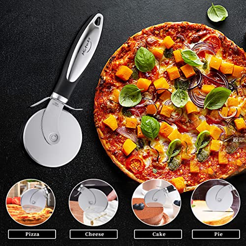 Pizza Cutter Wheel,Mituer 8.2 inch Super Sharp Pizza Cutter, Pizza Slicer With Non-Slip Handle, Stainless Steel Pizza Wheel Cutter, Dishwasher Safe