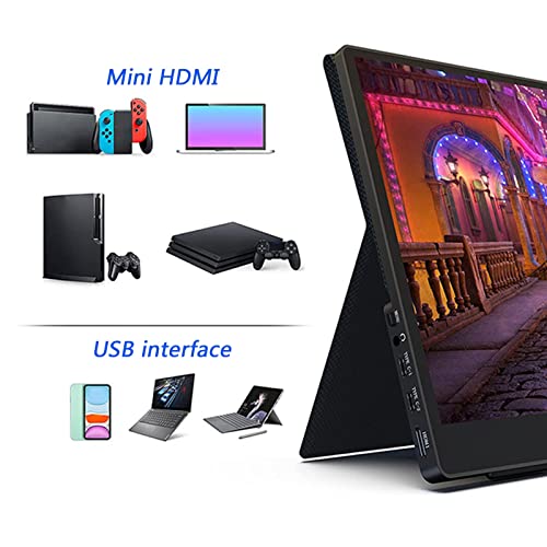 Serchou HD Monitor Type-C one line External Expansion Screen Portable Touch Display with Built-in Dual Speakers