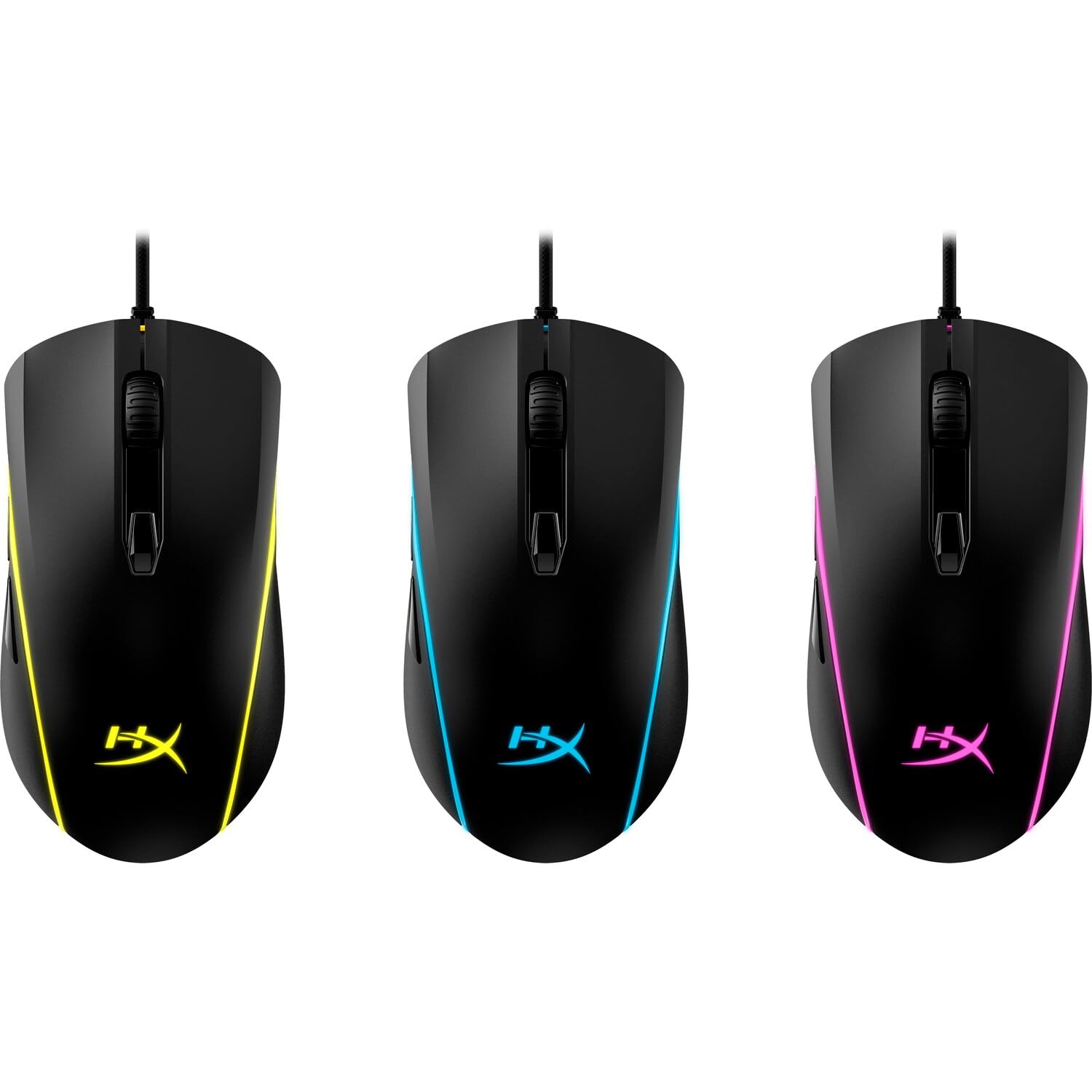 HyperX Pulsefire Surge Gaming Mouse - Wired USB, 6 Programmable Buttons, 360° RGB Lighting, Up to 16000 DPI, Reliable Omron Switches, Compatible with PC, PS4, PS5, Xbox (Renewed)