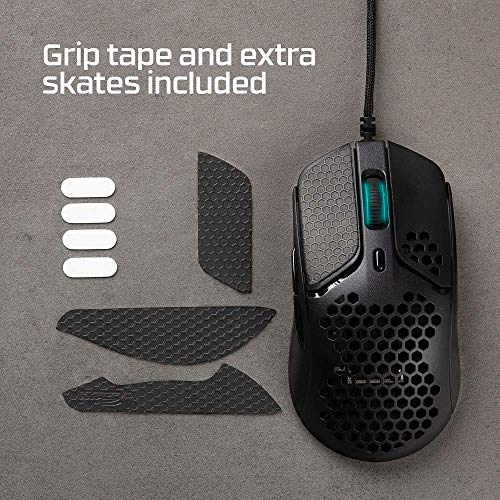 HyperX Pulsefire Haste Gaming Mouse 59g Hex Honeycomb Shell Customizable RGB Hyperflex USB Cable 16000 DPI 6 Programmable Buttons for PC PS5 PS4 Xbox Series X|S Xbox One (Renewed)