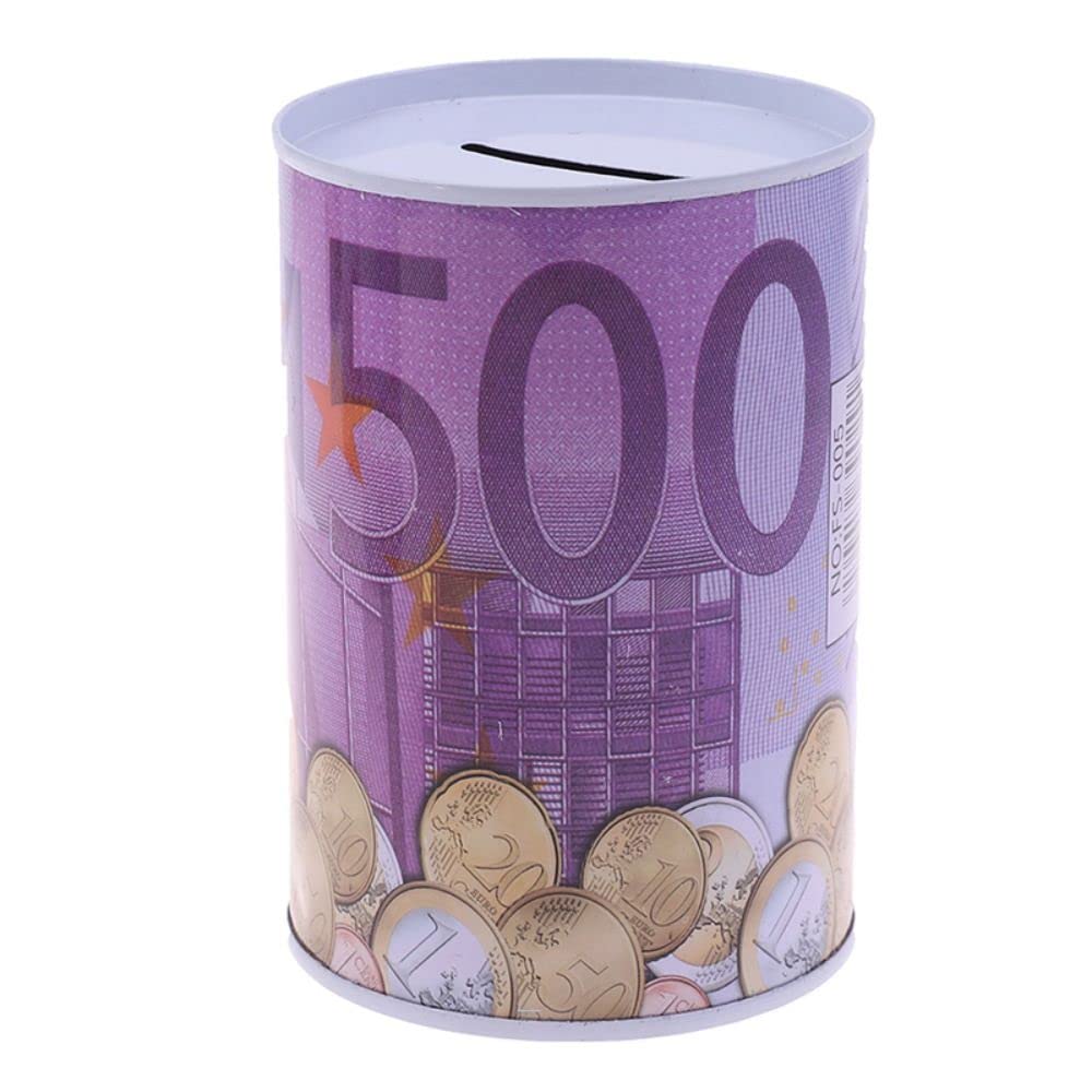 Money Bank 1Pcs Coins Deposit Boxes Creative Durable Euro Home Decoration Storage Box(500)