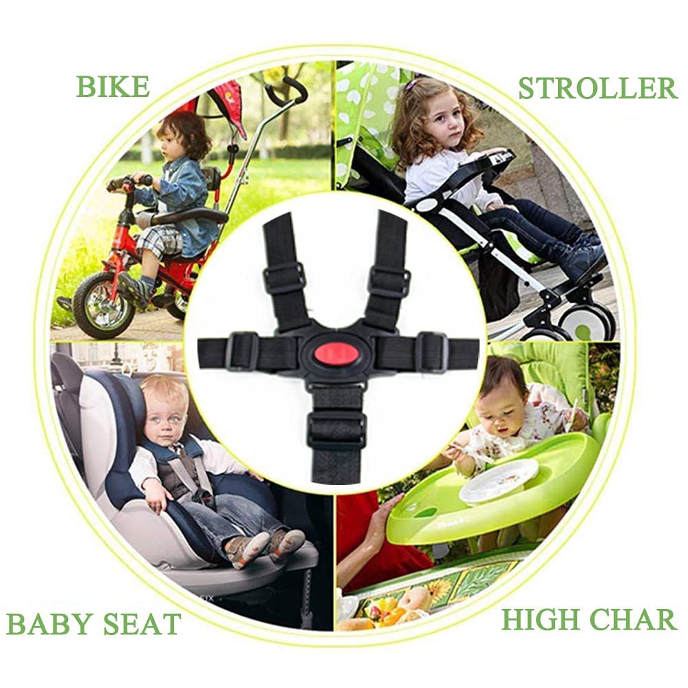Jolik Baby 5 Point Harness High Chair Straps Baby Seat Belt for Stroller High Chair Pram Buggy