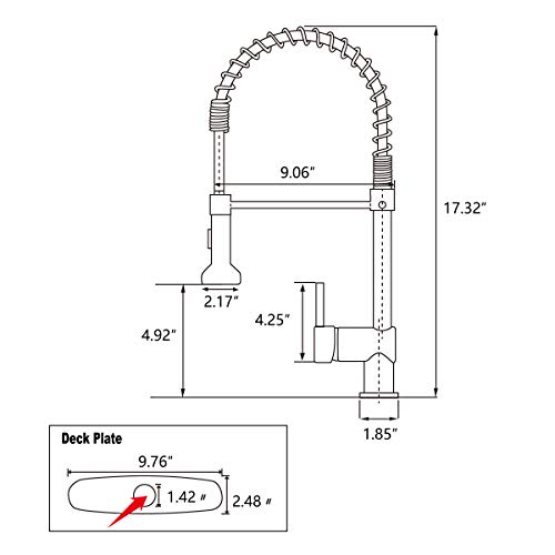 Ntipox Brushed Gold Kitchen Faucet with Pull Down Sprayer,Brushed Brass Kitchen Sink Faucet Single Handle Single Lever ,Spring Rv Kitchen Faucet, 3 Function Laundry Faucet