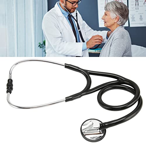 Single Head Stethoscope, Single Tube Comfortable Multifunctional Adjustable Cardiology Stethoscope Horseshoe Shape with Storage Case for Doctors