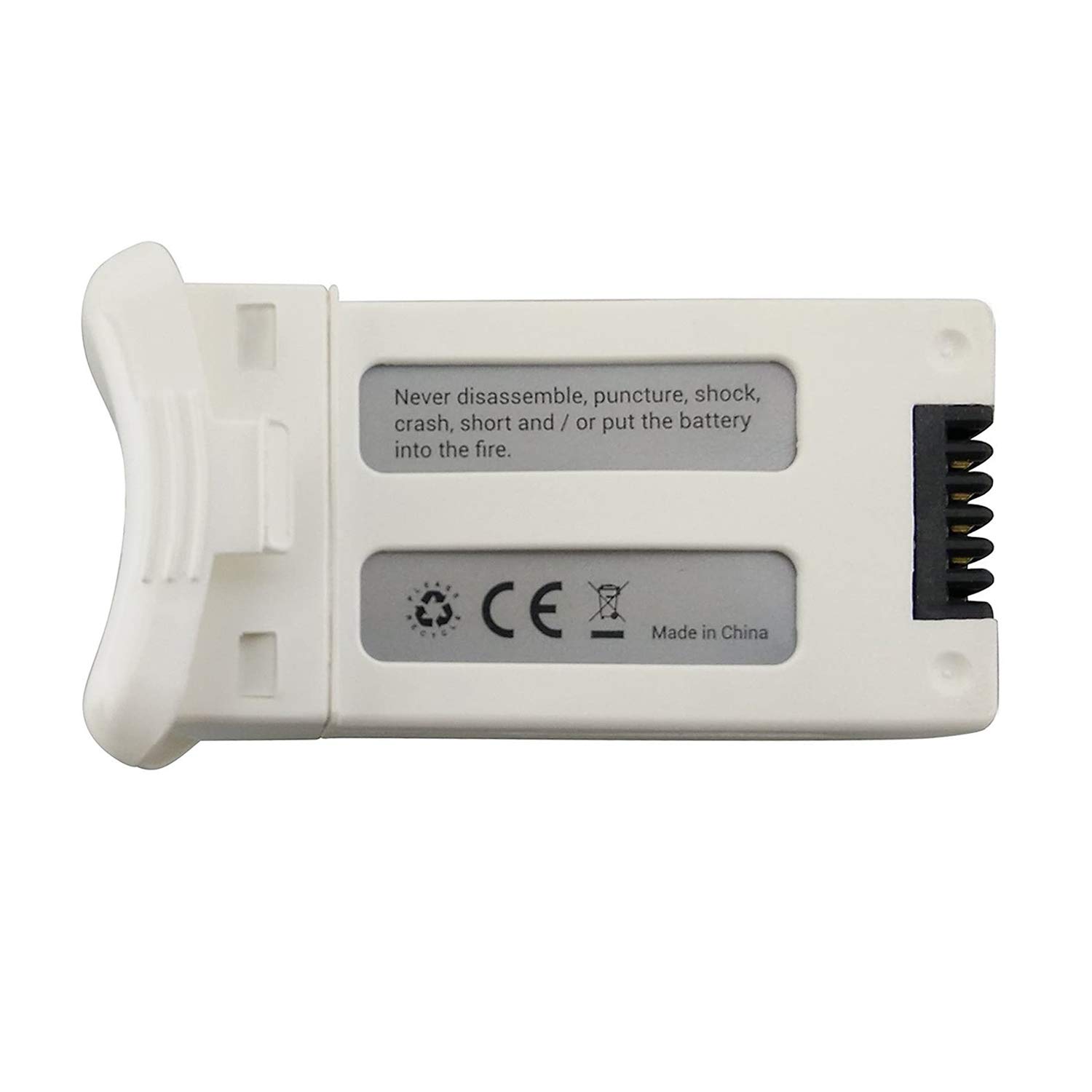 MOONZON 2PCS 3.7V 1000mAh Lithium Battery for SJRC S20W T25 Four-axis Drone Spare Parts Remote Control Drone(White)
