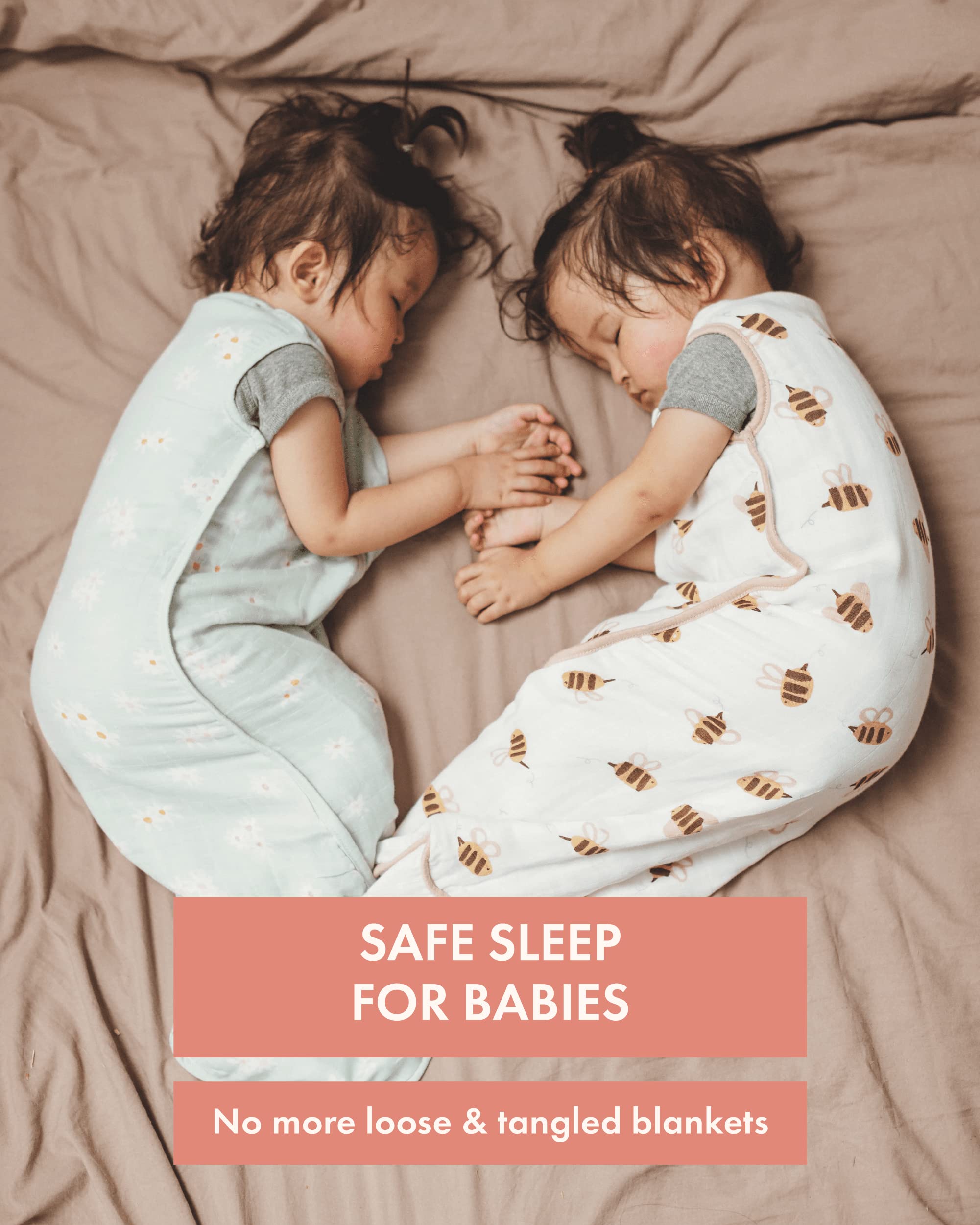 Muslin Baby Sleeping Bags - Comfy Sleep Sack and Wearable Blanket for Newborn Babies & Toddlers - Safe & Soft Swaddle Cloth - Starry - 0-6M