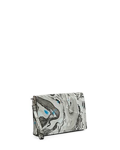 Lucky Zira Clutch, Marble Blue