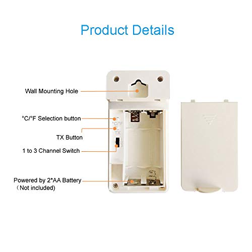 SMARTRO Wireless Remote Sensor Indoor Outdoor Thermometer Replacement for SC92