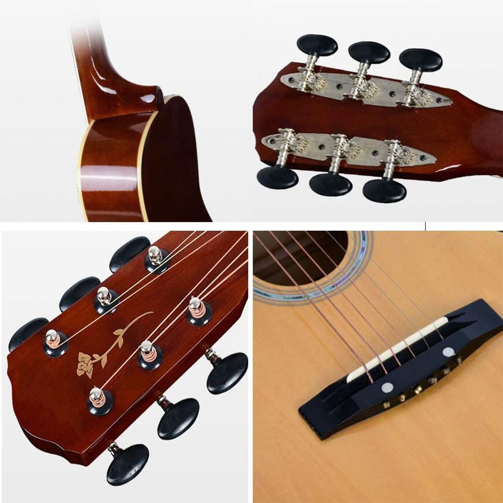 MUWIZ Guitar Kit, String Instrument Electronic Guitar Acoustic Guitar Travel Guitar Beginner Novice Practice Rock Performance with Backpack Waterproof (Color : Pink, Size : Long-73cm)