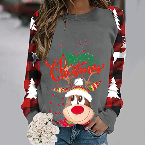 Pullovers For Women Casual Plain Fashion Hoodies Oversized Long Sleeve Tees Lightweight T Shirt Hoodies Fall Sweatshirt Grey