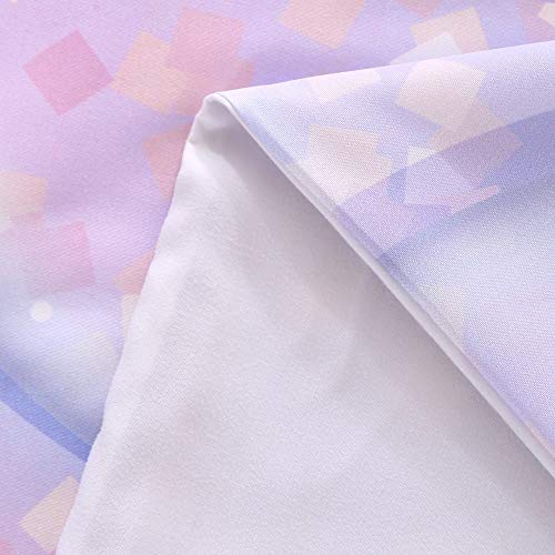 KINBEDY Duvet Cover Set Twin Size for Kids Girls Women with Colorful Geometric Fish Scale Pattern Mermaid Soft Microfiber Lightweight Bedding Sets