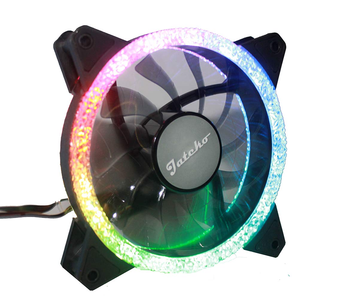 Jateko RGB Case Fans 120mm Dual Light Loop 366LED Modes with Remote Controller PC Cooler 2.0 (Triple Pack)