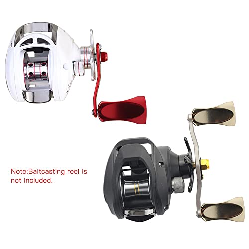 MengK 2pcs Fishing Reel Handle Knobs Aluminium Alloy Baitcasting Reel Knob Replacement Fishing Vessel Accessory Ultralight Fishing Tackle Tools
