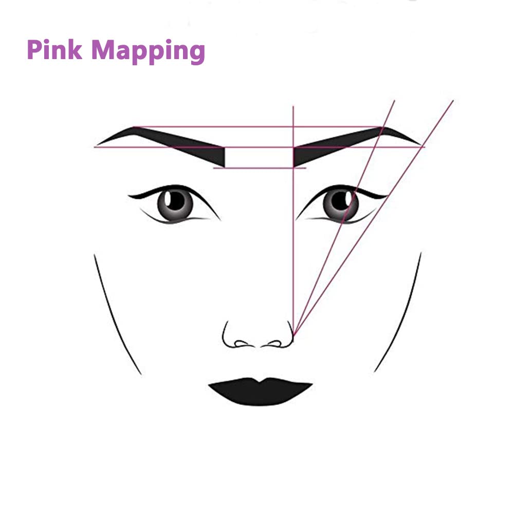 Pre-Inked Mapping String - Brow Microblading Design Marker Microblading Thread Ink Pink Color