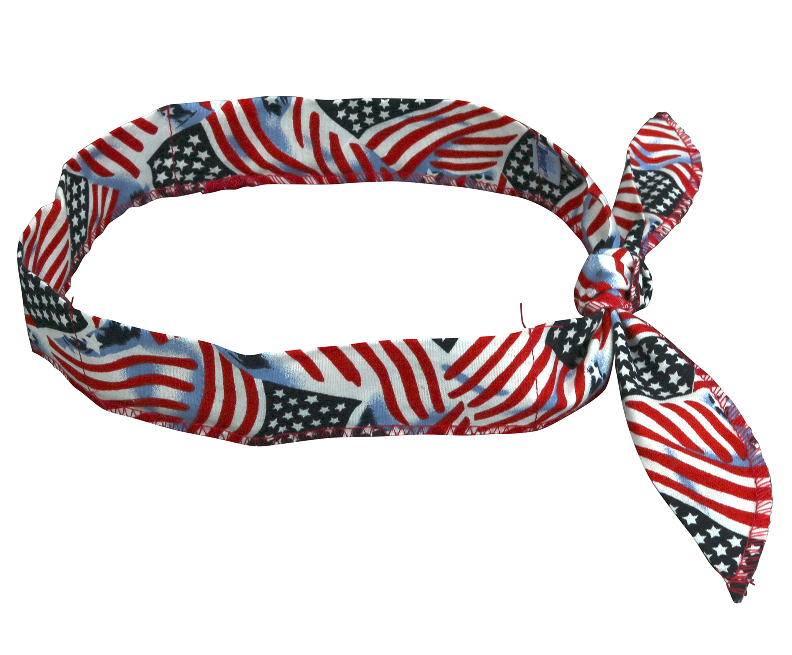 July 4th Gel Cooling Head Band, USA American Flag, 4-Pack by Iconikal