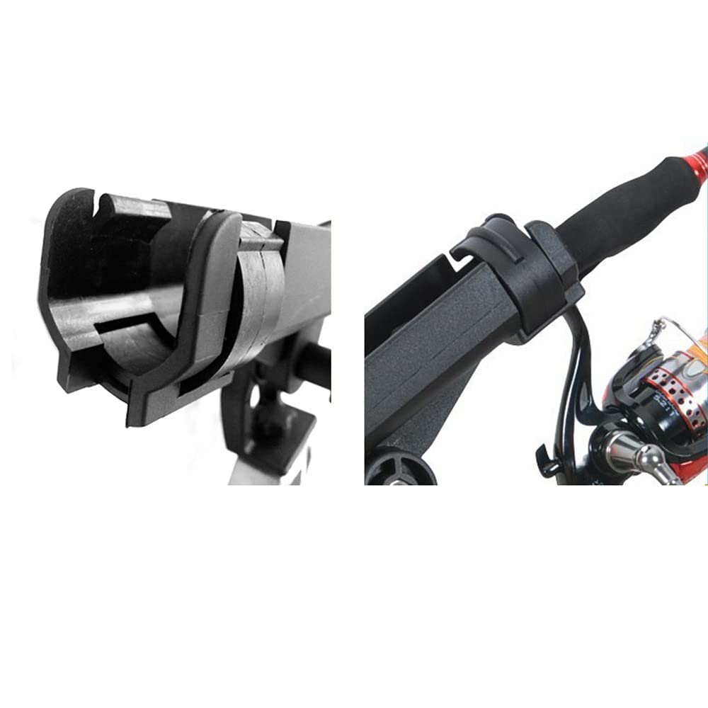 MengK Adjustable Fishing Rod Rack Holder 360° Rotating Kayak Rail Boat Fishing Support Tool Accessory Pole Bracket