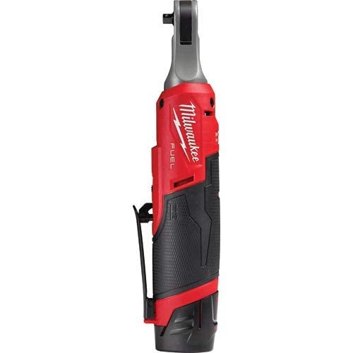 Milwaukee 2566-22 M12 FUEL Brushless Lithium-Ion 1/4 in. Cordless High Speed Ratchet Kit with 2 Batteries (2 Ah)