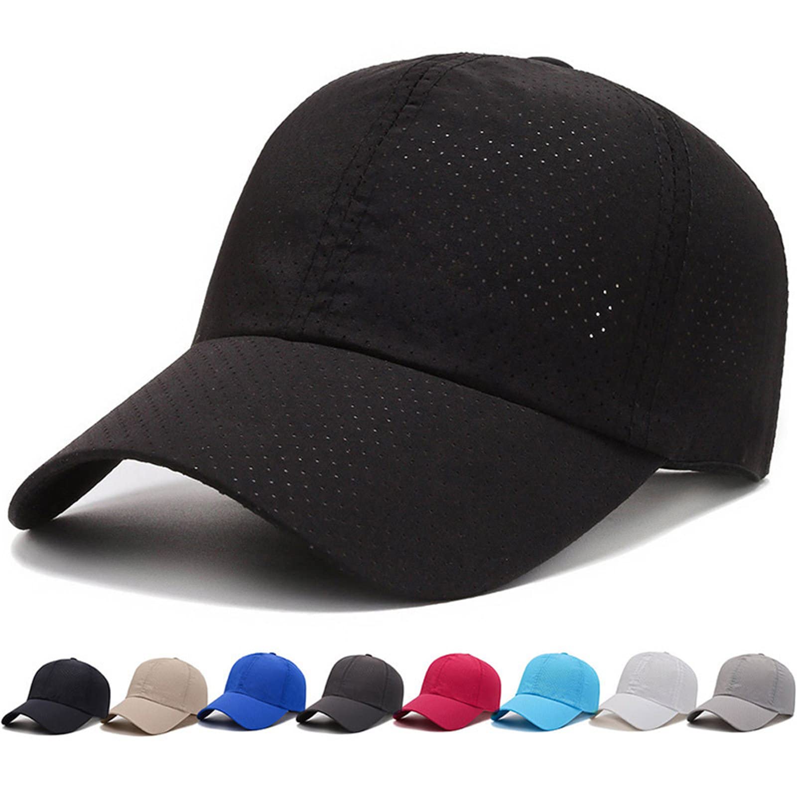 Nicomate Summer Cooling Breathable Baseball Cap Quick Drying Sports Hats Lightweight Running Hat for Men Women Outdoor Light Blue