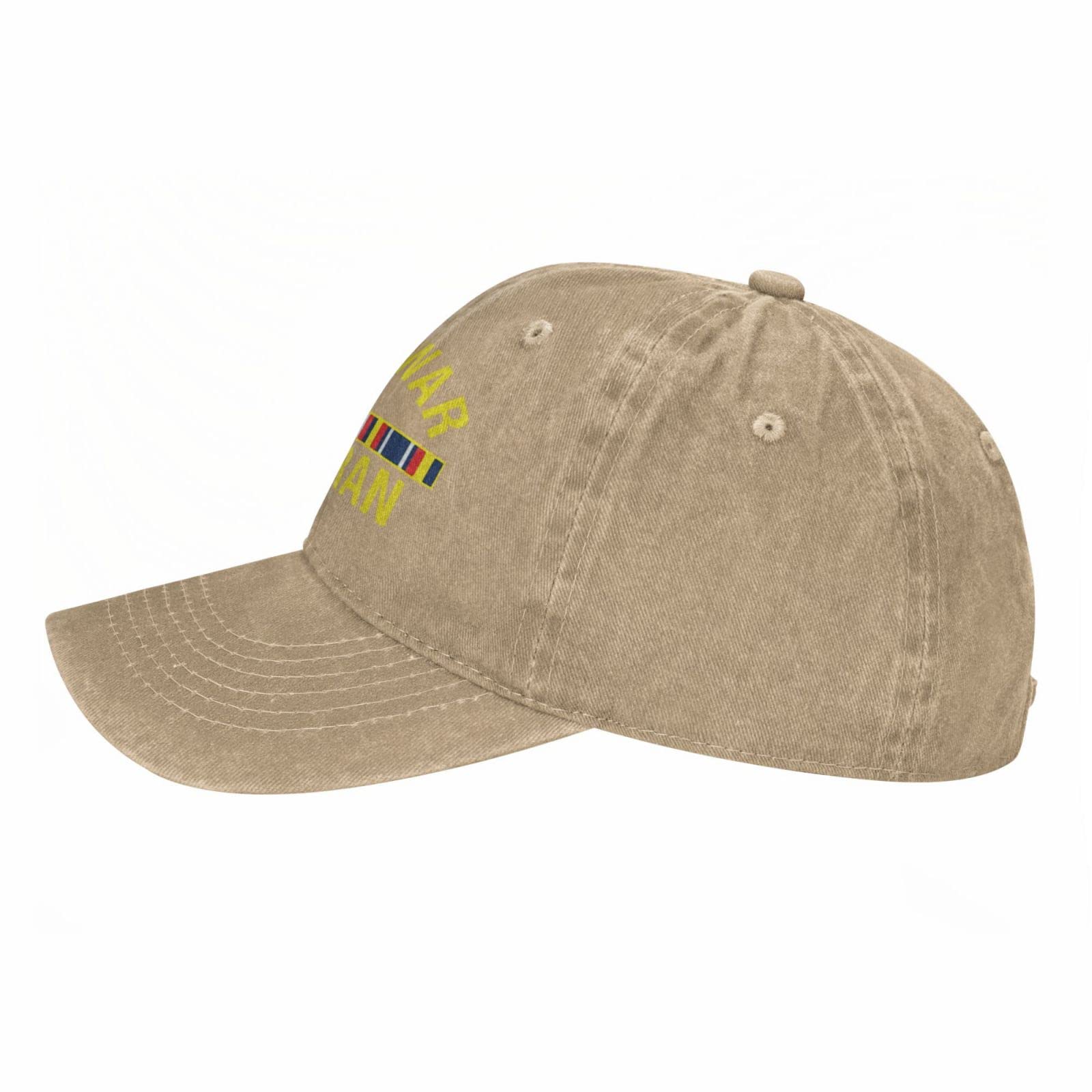 Menglo Iraq War Veteran Unisex Adjustable Cap Trucker Hats Dad Baseball Hats Cotton Cowboy hat Natural