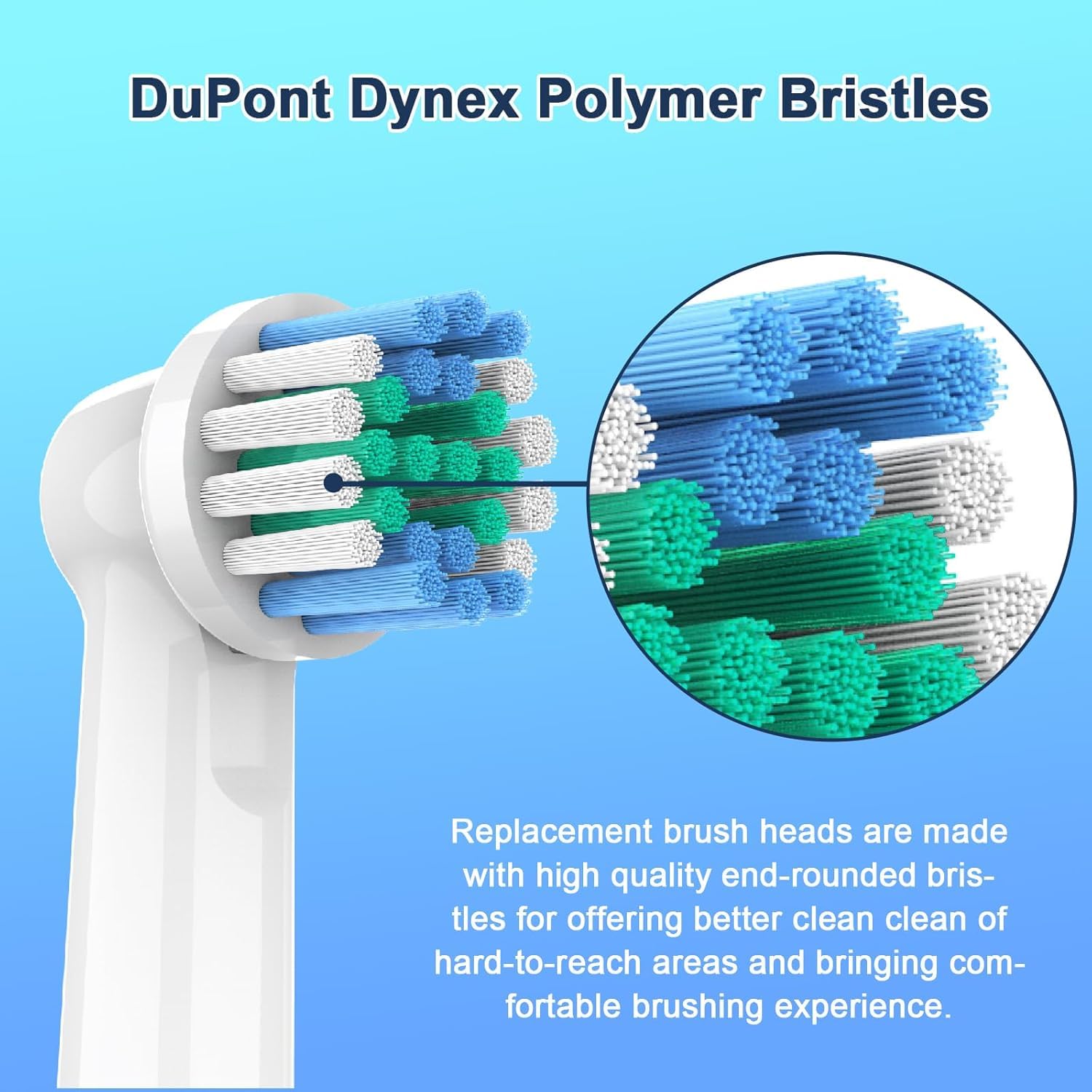 Replacement Brush Heads Compatible with Oral B,Electric Toothbrush Heads Cross Action for Oral-b Braun Pro 1000and More