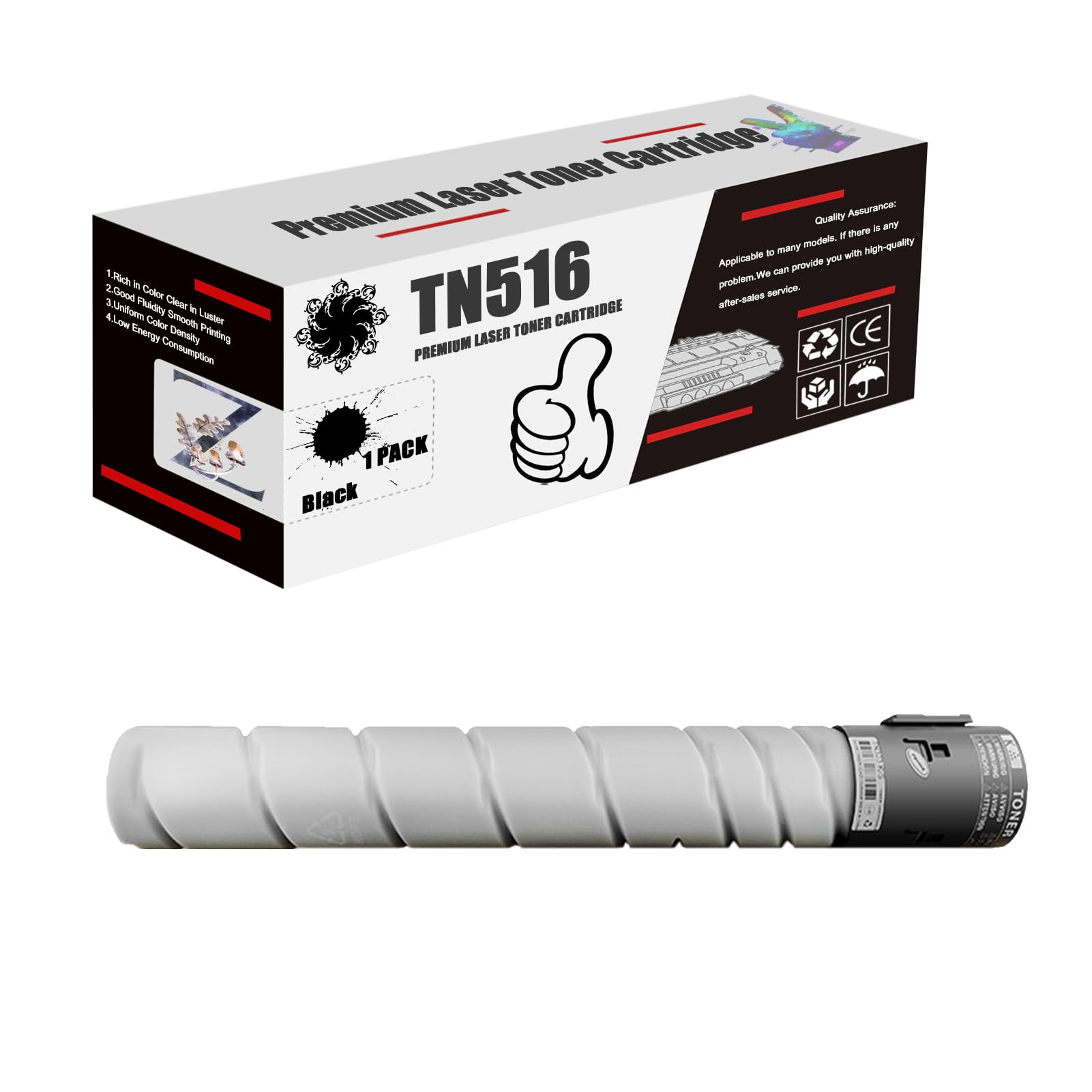 JENKEM High Yield Replacement Compatible for Konica Minolta TN516 Toner Cartridge (with Chip) Work for Konica Minolta Bizhub 458e 558e 658e Printers