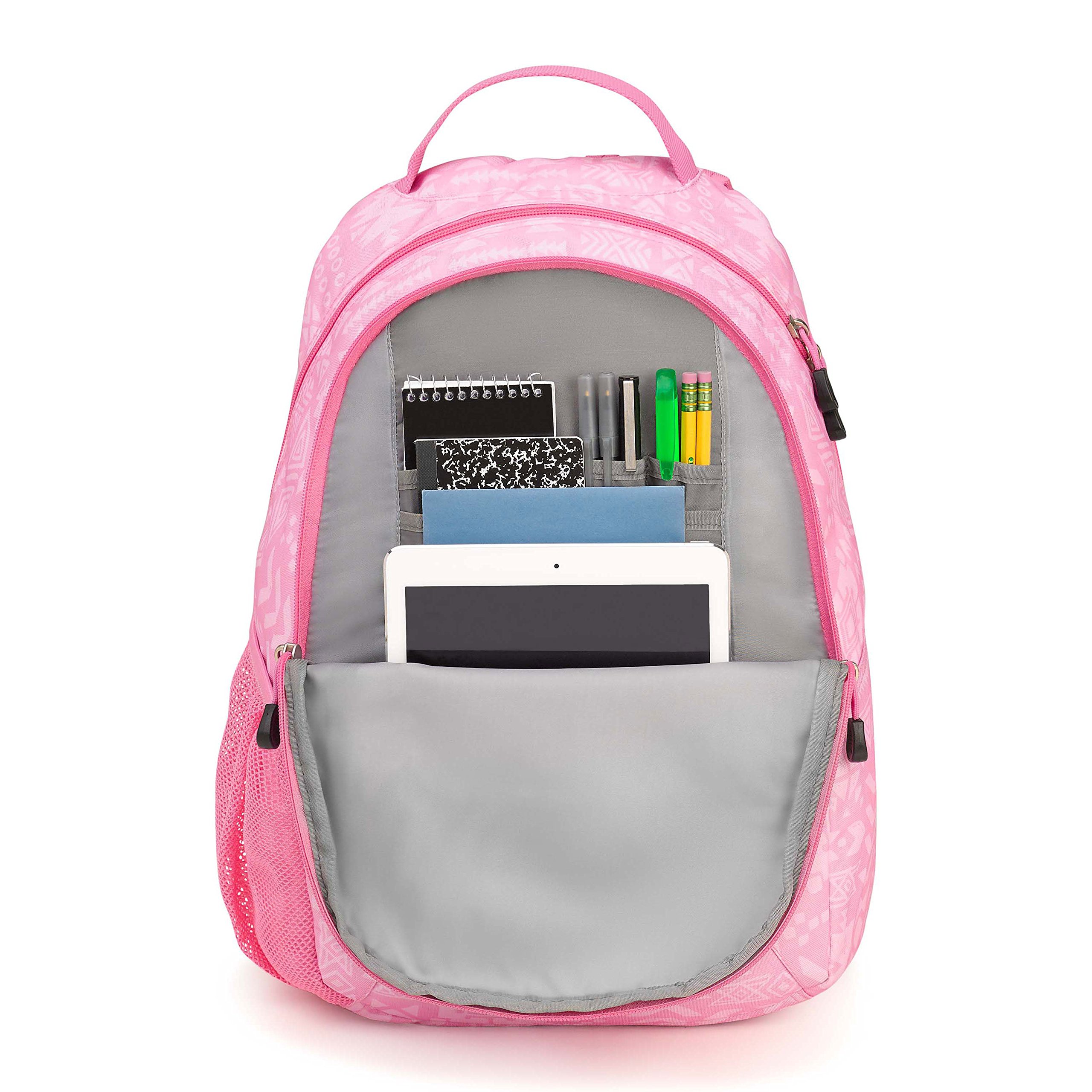 High Sierra Curve Backpack, Block Print/Pink Lemonade, 18.5 x 12.5 x 8.5-Inch