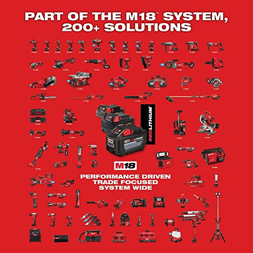 Milwaukee M18 18V Fuel 3/8'' Brushless Cordless Mid-Torque Compact Impact Wrench Bare Tool + Accessories, Black & Red
