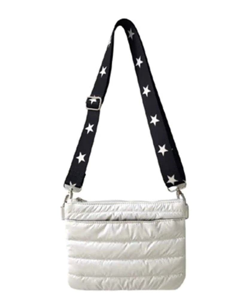 PUFFER WHITE MATTE 4-IN-1 BAG WITH STAR GUITAR STRAP