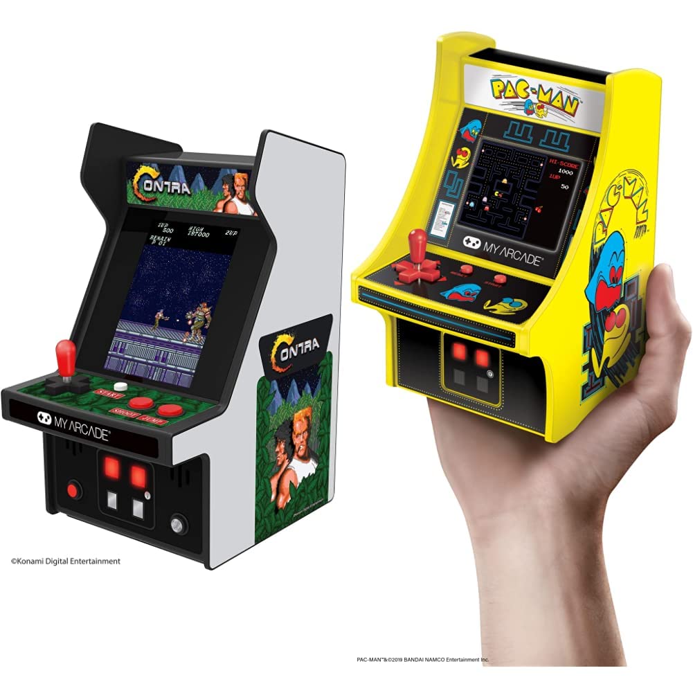 My Arcade Contra Micro Player (DGUNL-3280) and Pac-Man Micro Player Mini Arcade Machines