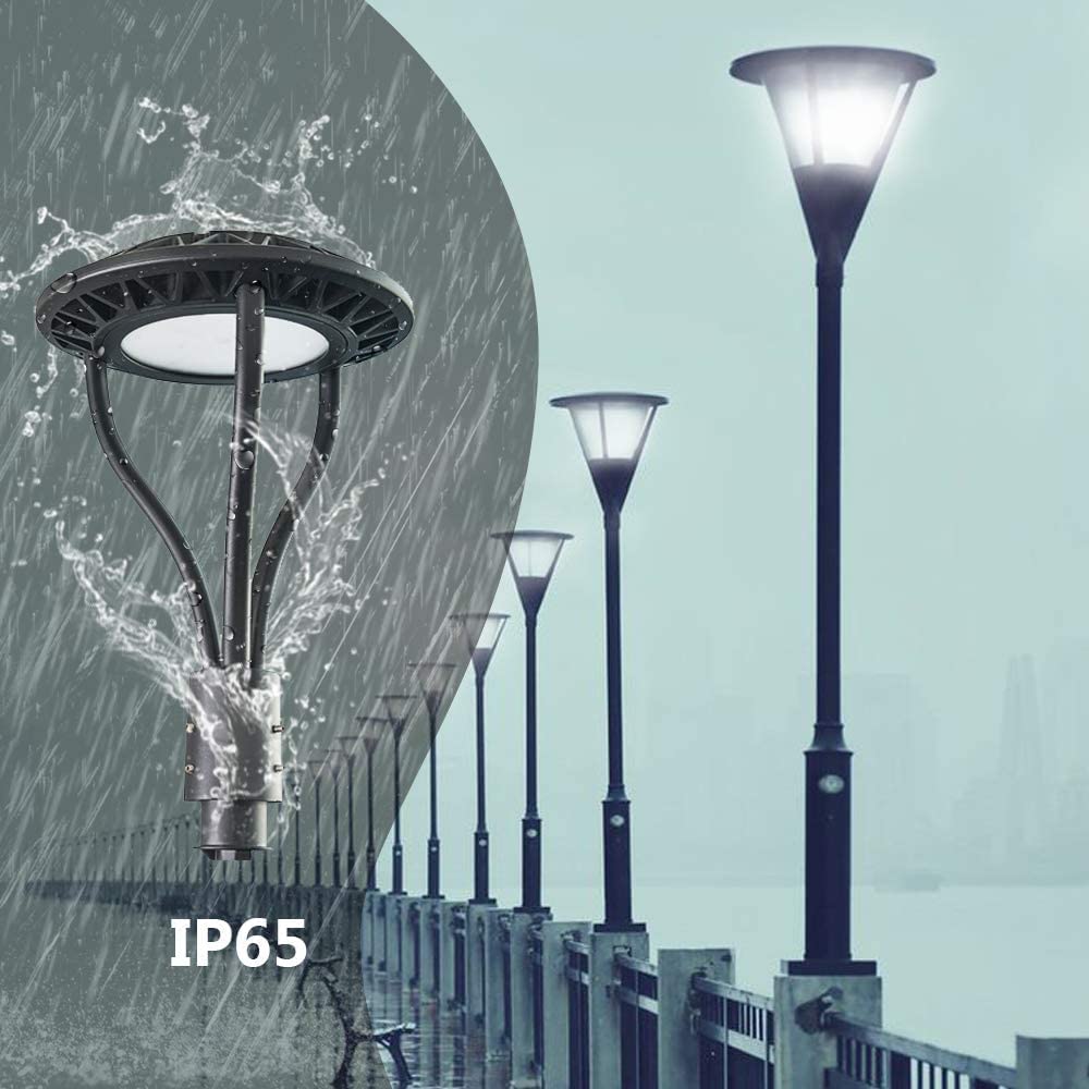 rgbylediison LED Post Top Light, 150W 19500lm 5000k (700W HID/HPS Replacement) LED Circular Post Light Idea for Street Garden Yard Commercial Area