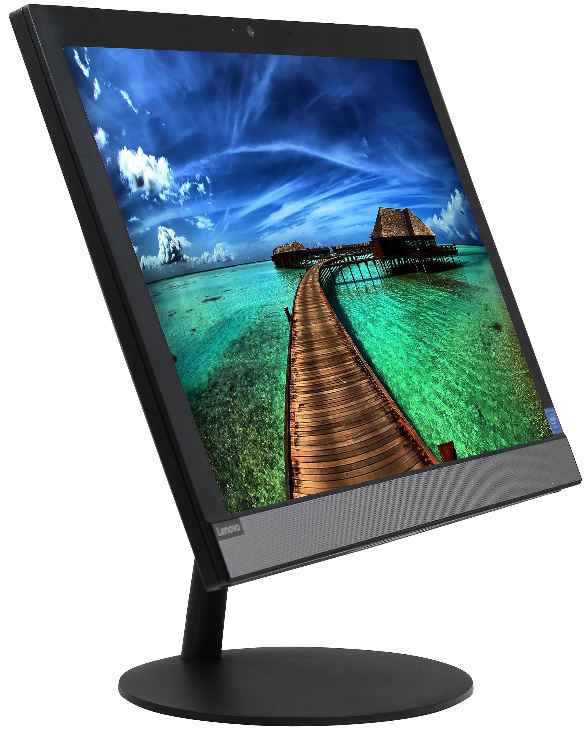 Lenovo V130 All-in-One Desktop, 19.5” HD+ Display, Intel J4025, 16GB RAM, 1TB M.2 SSD, DVDRW, WiFi, Webcam, HDMI, Keyboard & Mouse, Windows 11 Pro, Black