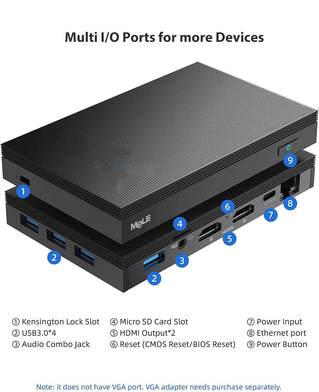 MeLE Fanless Mini PC, Windows 11 Pro Celeron J4125 8GB 256GB,Dual HDMI Micro PC Portable Silent Desktop Computer,Supports Unlocked Bios on Astrophotography Media Office IoT (Quieter2Q/J4125/8GB+256GB)