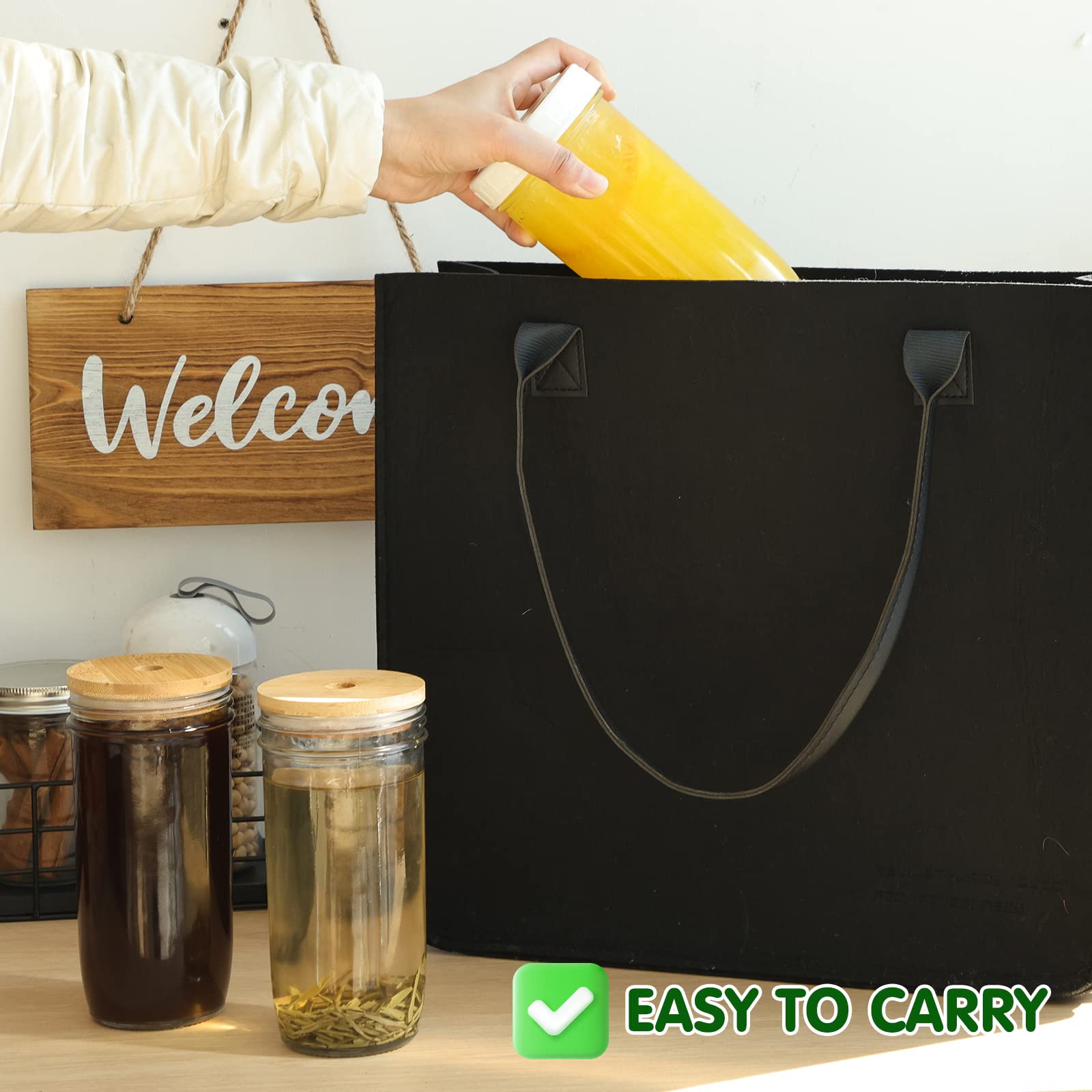 Moretoes 5 Pack 24oz Mason Jar Cups, Glass Cups with Bamboo Lid and Stainless Straw Reusable Boba Bottle Travel Tumbler for Tea Smoothie Juice Coffee