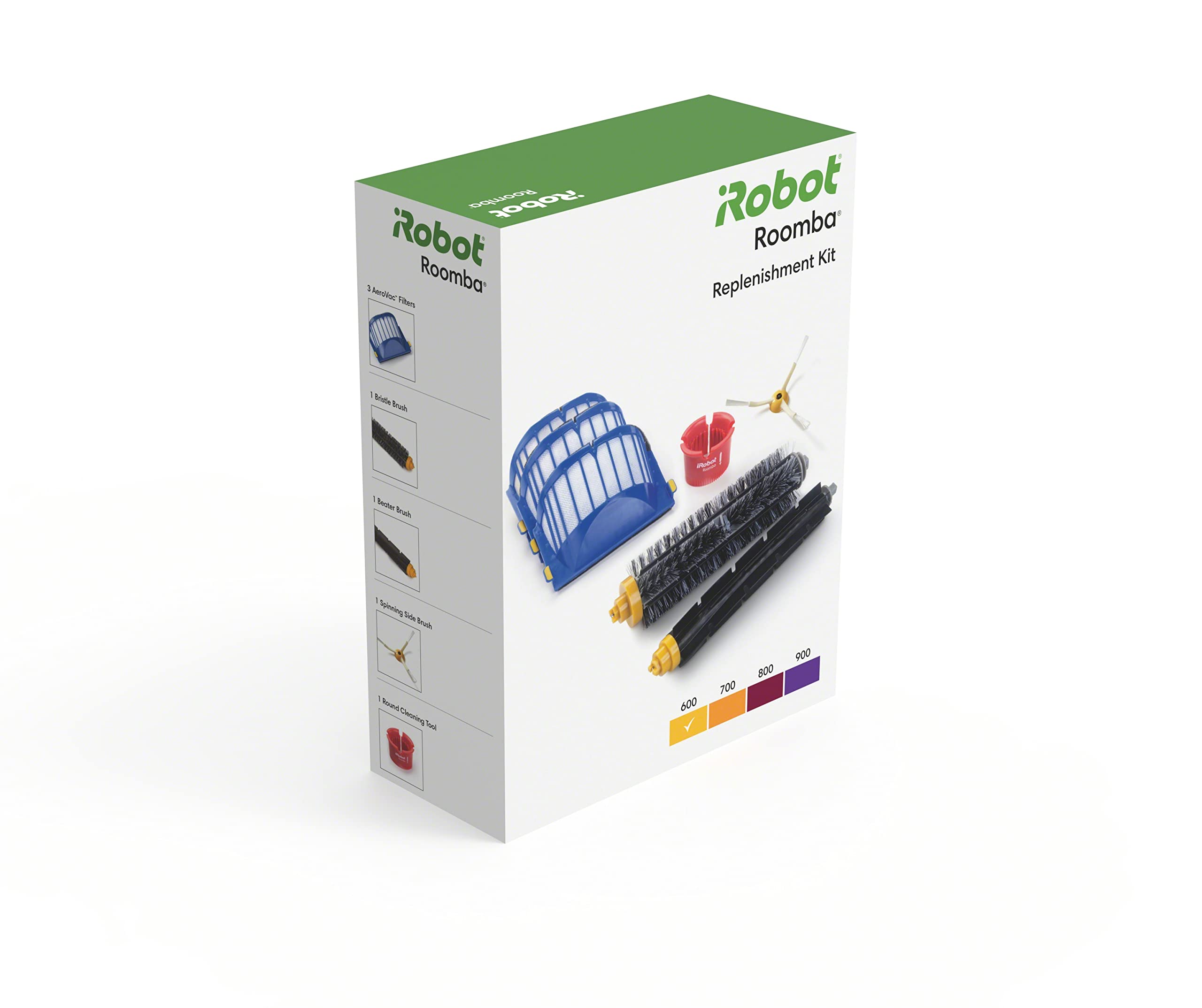 iRobot Roomba 694 Robot Vacuum-Wi-Fi Connectivity, Good for Pet Hair, Carpets, Hard Floors, Self-Charging with Authentic Replacement Parts - Roomba 600 Series Replenishment Kit, White