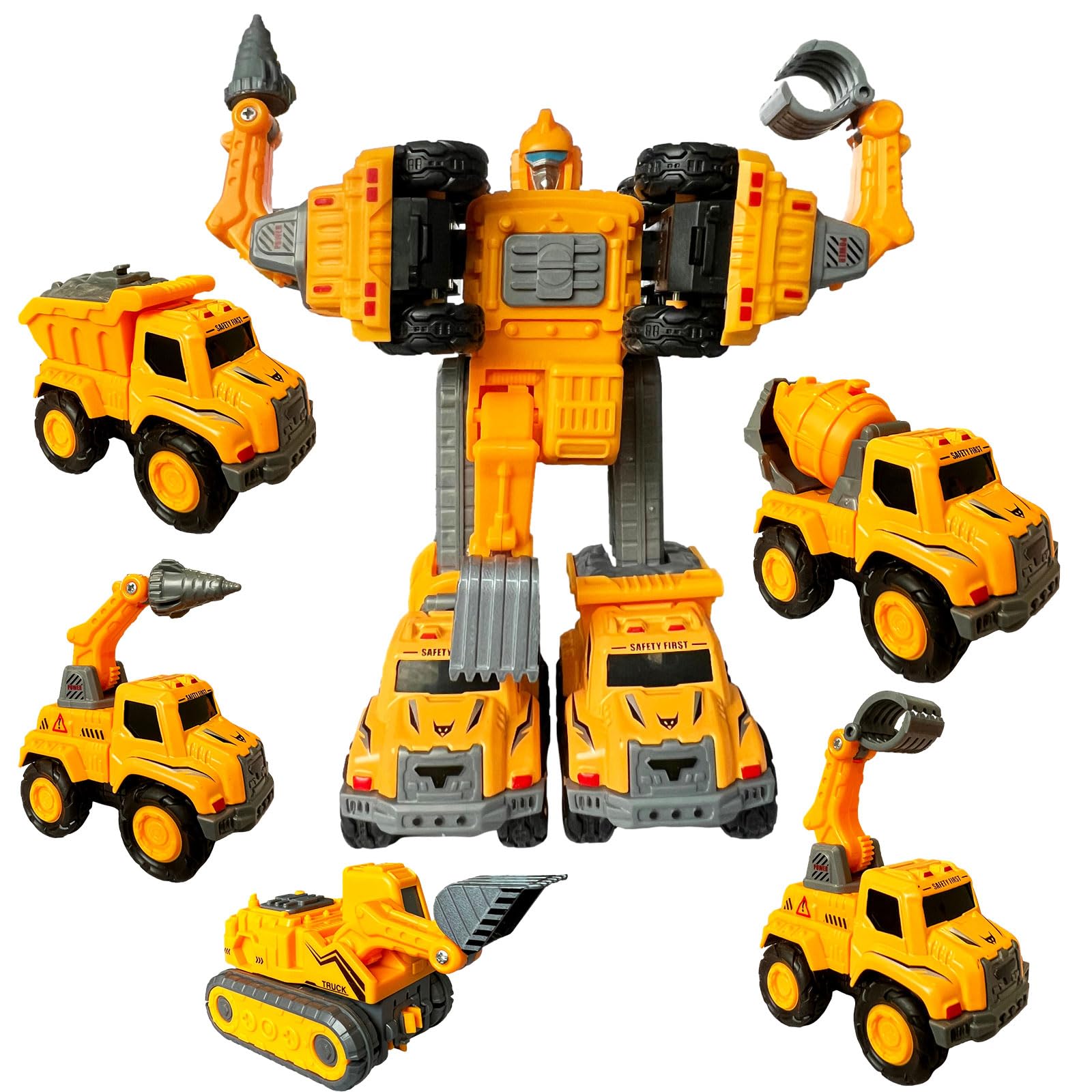 OTONOPI Monster Truck Pop Up Dinosaur Toy Truck Push and Go Construction Toy Vehicles for Kids