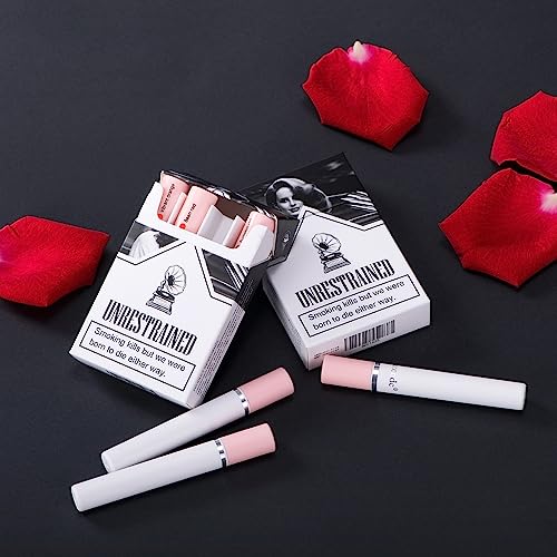 Matte Cigarette Lipstick Pack Set, 4 Colors Red Moisturizer Smooth Lip Stick, Long Lasting Waterproof Liquid Lipstick, Women Make up Velvet Cosmetic Lipsticks