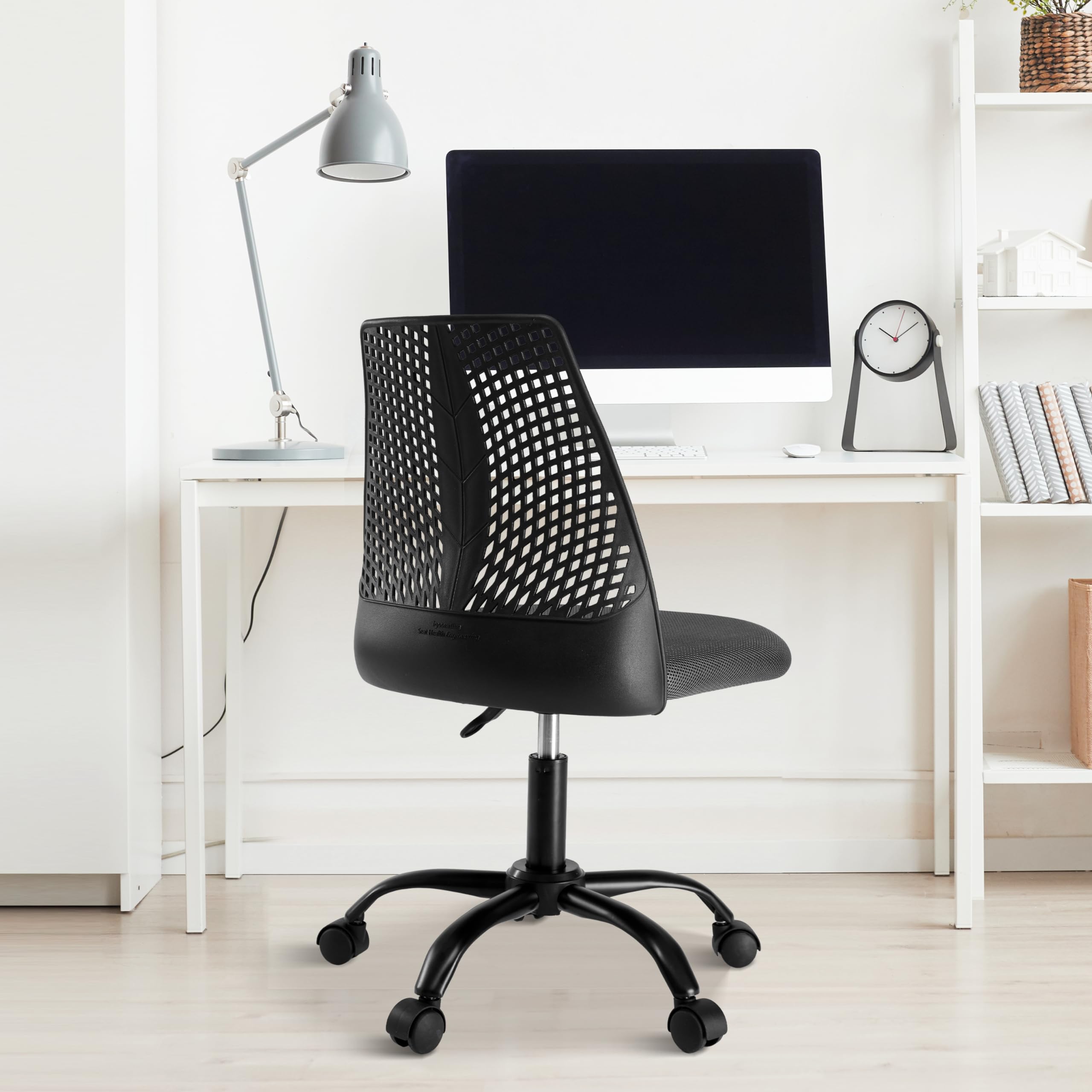 Simple Deluxe Ergonomic Office Chair, Black & Gray