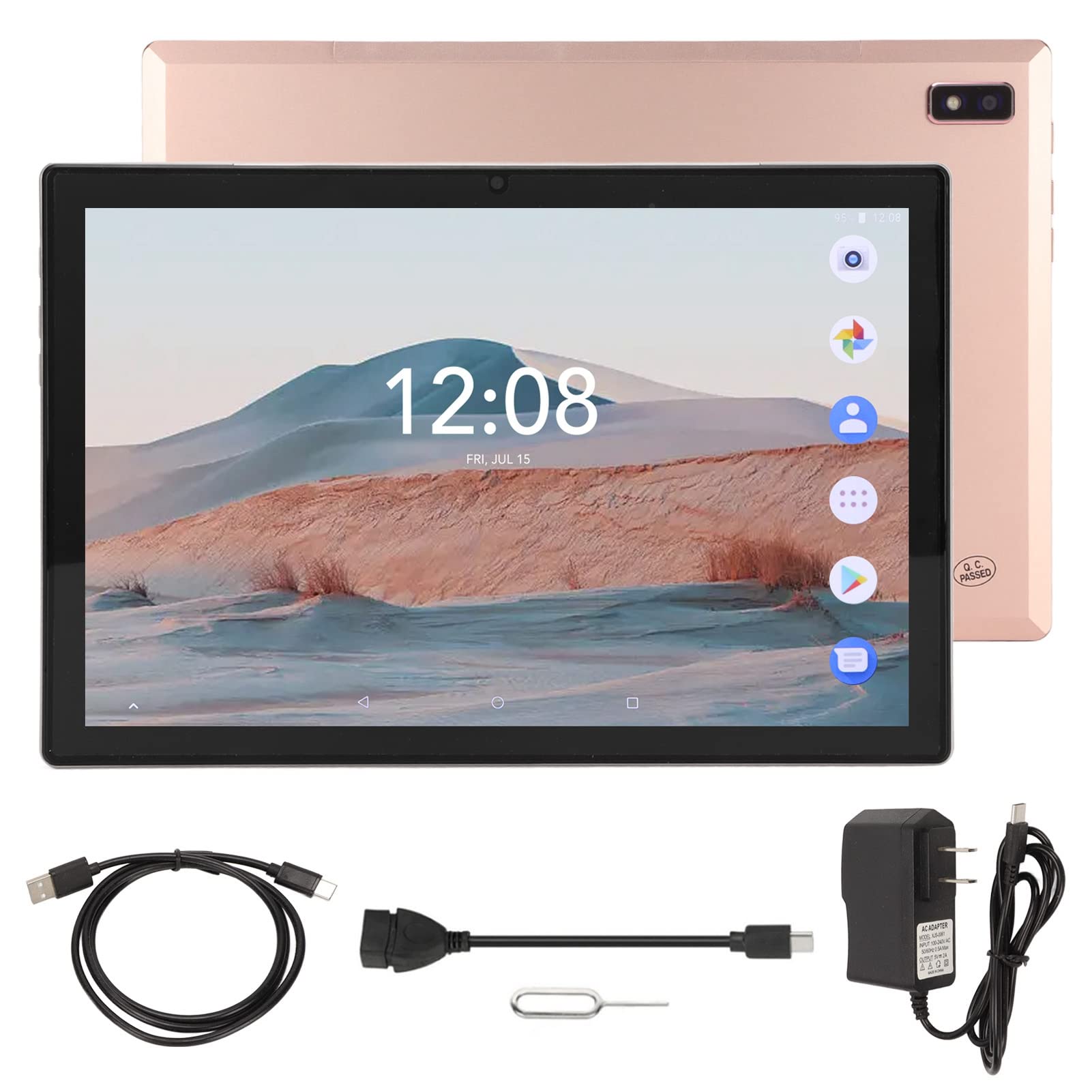 RTLR Tablet PC, 3GB 64GB Dual SIM Dual Standby 10.1 Inch HD 100-240V 4G Tablet Dual Camera Game Calls (US Plug)