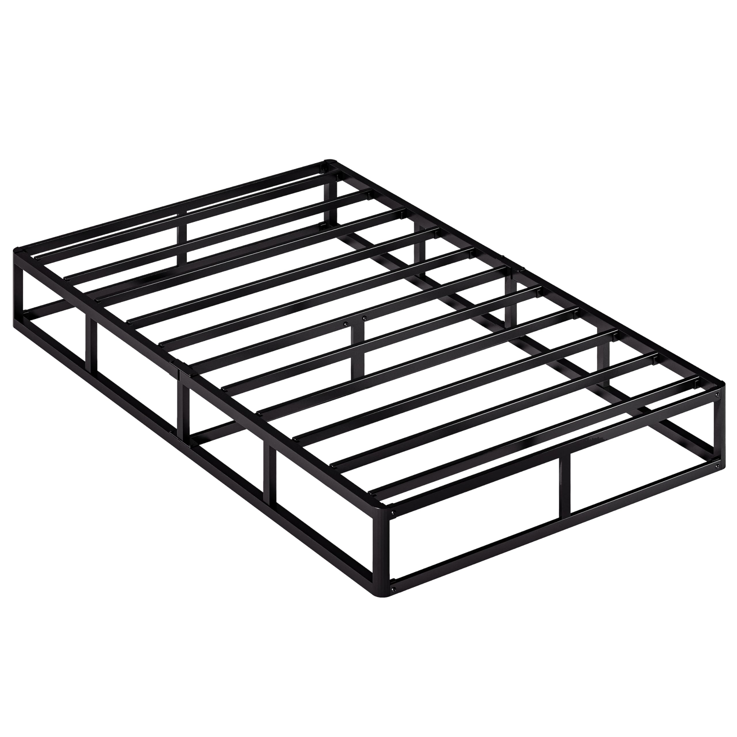 POOUPHV Twin Box Spring 5 INCH High Profile Metal Heavy Duty Easy Assembly Sturdy Box Springs Mattress Foundation Extra-Strong Support No Noise Easy to Clean