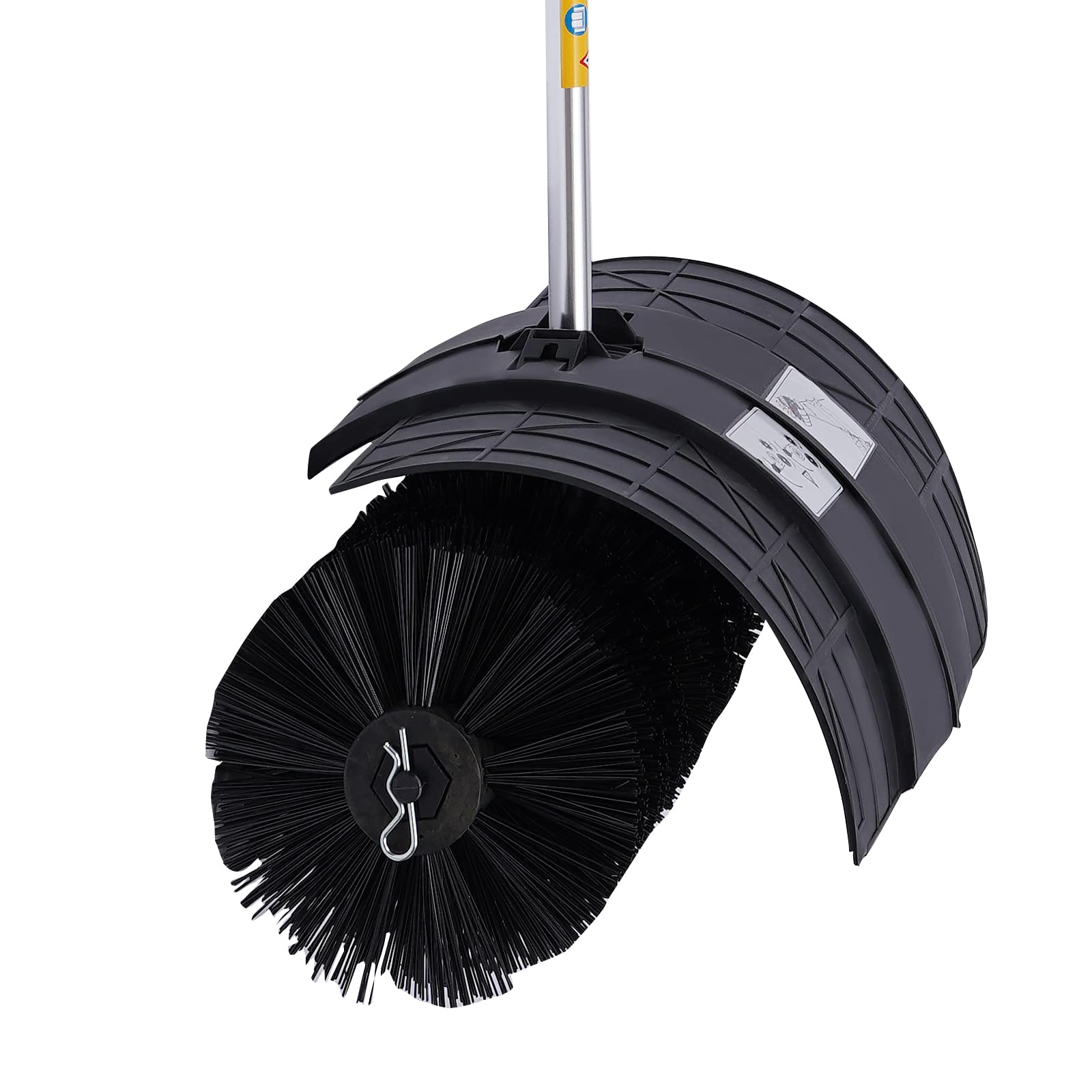 Outdoor Hand Held Broom,2.3HP 52cc Gas Power Broom Walk Behind Sweeper Power Brush Sweeper Cleaning Sweeping Machine,Cleaning Driveway Tools Sweeping Broom for Turf Lawns Artificial Grass(US Stock)