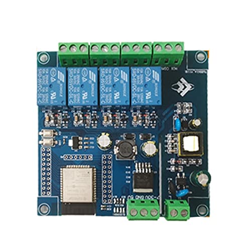 QONIA AC 220V/DC 5-30V Power Supply ESP32 WiFi Bluetooth Four-Way Relay Module ESP32-WROOM Development Board 1/O Port