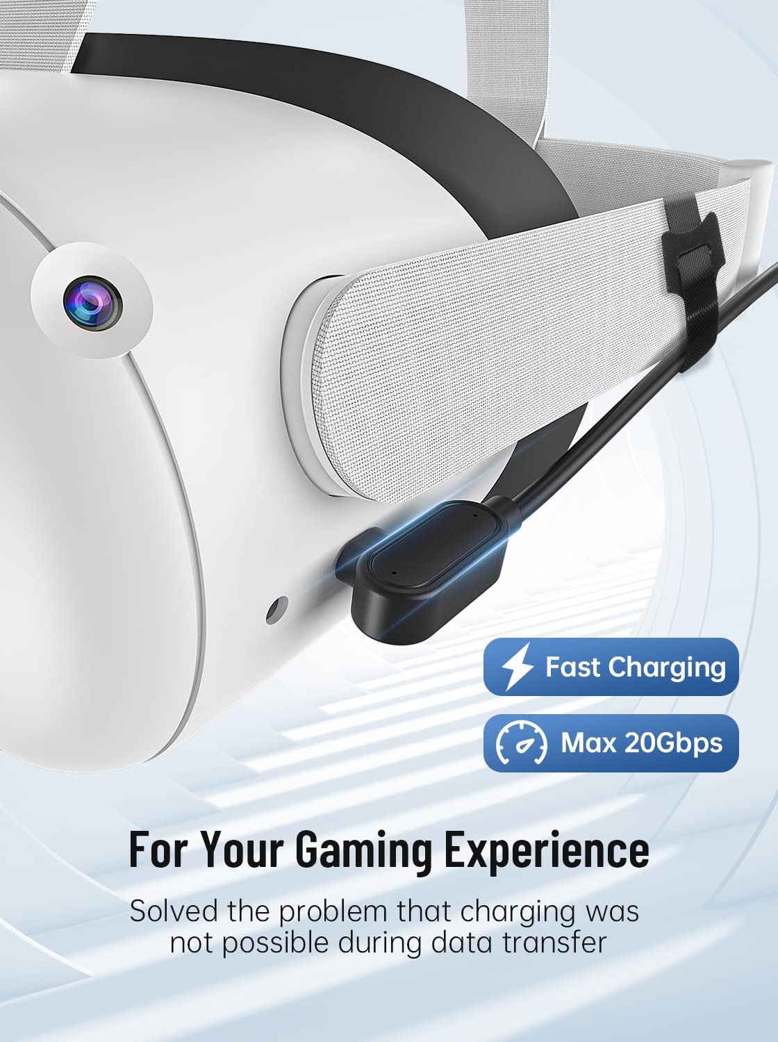 Okaycat Link Cable 16FT Compatible with Oculus/Meta Quest 2/PICO 4 Accessories, VR Headset Cable for Quest Pro and PC/Steam VR, USB-C to USB-A 3.0 Cable High-Speed Data Transfer and Charging