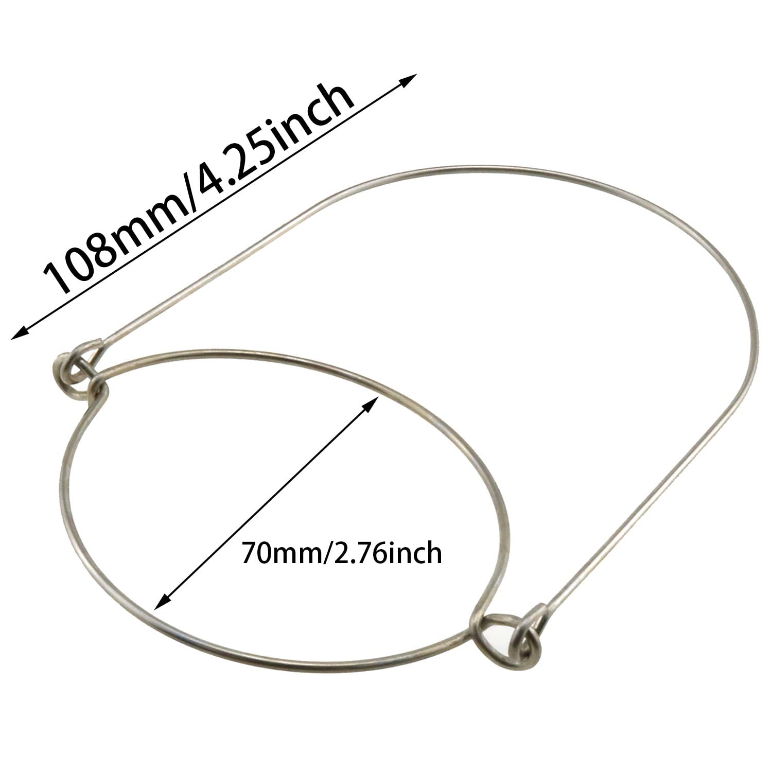 MEETOOT 8PCS Stainless Steel Glass Bottle Handle Jar Wire Hanger Stainless Steel Mason Jar Hangers and Hooks Wire Handles