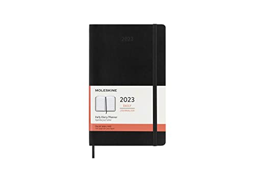 Moleskine Classic 12 Month 2023 Daily Planner, Soft Cover, Large (5" x 8.25"), Black