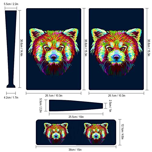 Red Panda Graphic Color Portrait Full Protective Skin Cover Design Wrap Decal Sticker Compatible with PS5 Digital Edition Console and Controller