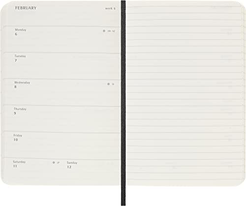 Moleskine Classic 12 Month 2023 Weekly Planner, Soft Cover, Pocket (3.5" x 5.5"), Black