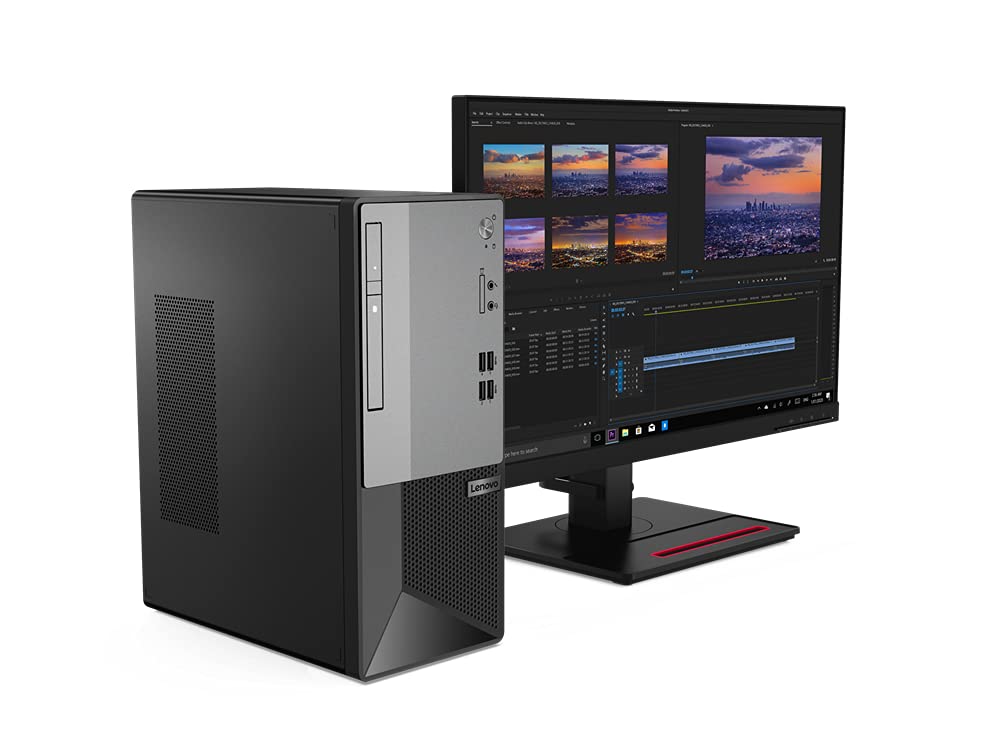 lenovo V50t Tower Gen2 Computer, i9-11900K, 64GB RAM, 2TB NVMe SSD, USB C, DVDRW, HDMI, VGA, Bluetooth, AC WiFi, Windows 11 Pro, Black