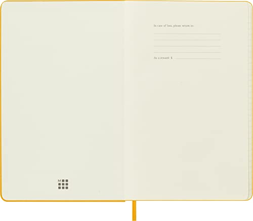 Moleskine Classic Notebook, Hard Cover, Large (5" x 8.25") Ruled/Lined, Orange Yellow (Silk), 240 Pages